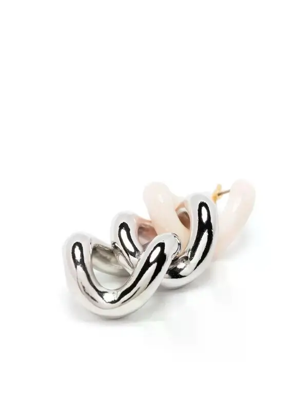 E.M. Curb-chain Post Earring