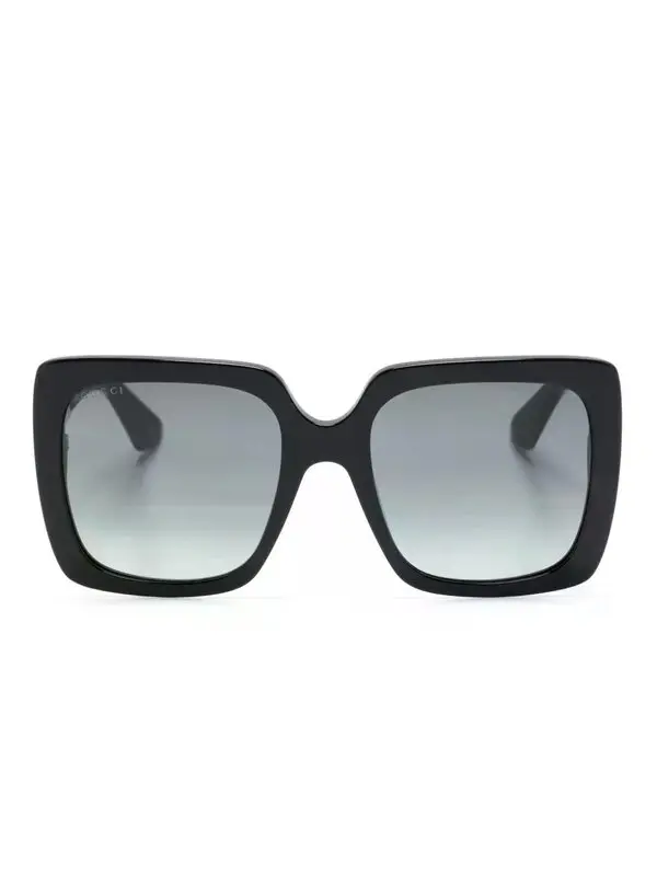 Gucci Oversized Frame Sunglasses - Black