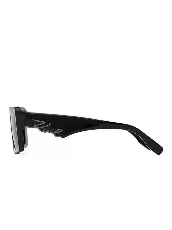 Karl Lagerfeld Cut-out Signature Sunglasses - Black