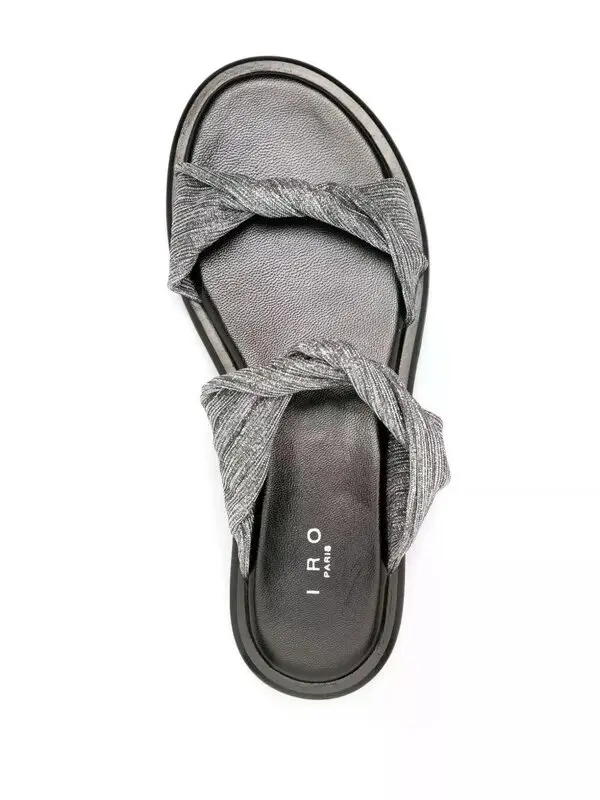 IRO PARIS Twist Glitter Flat Slides