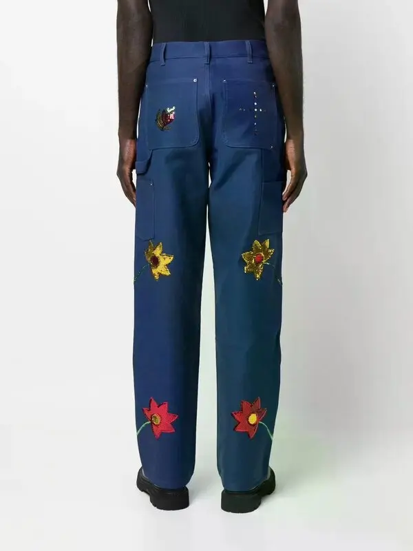 SKY HIGH FARM WORKWEAR Sequin Embellished Cotton Trousers