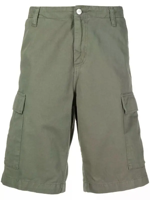 Carhartt Work In Progress Logo-patch Cargo Shorts - Green