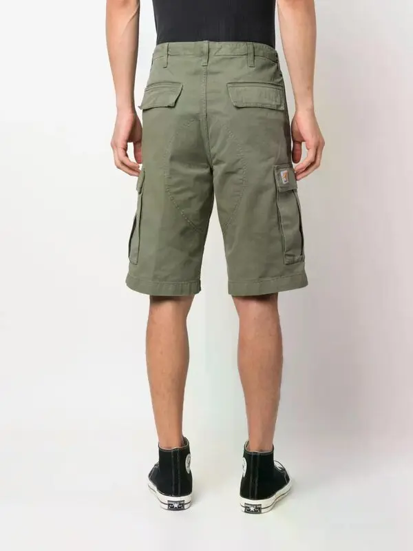 Carhartt Work In Progress Logo-patch Cargo Shorts - Green