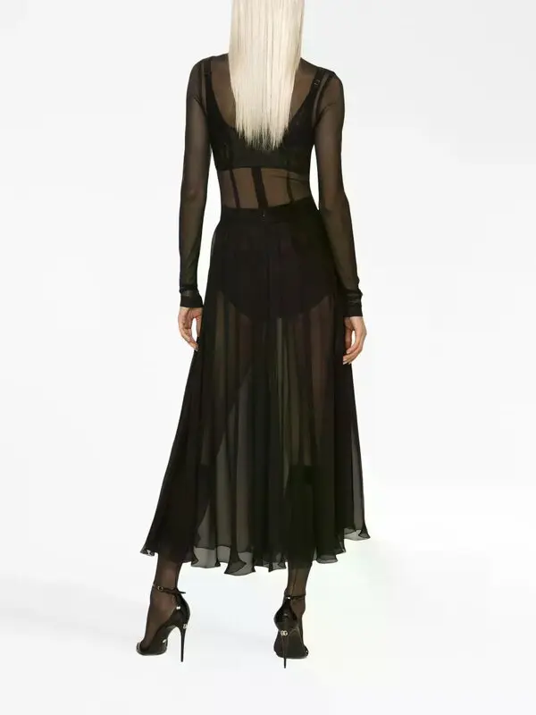 Dolce & Gabbana High-waisted Pleated Midi Skirt