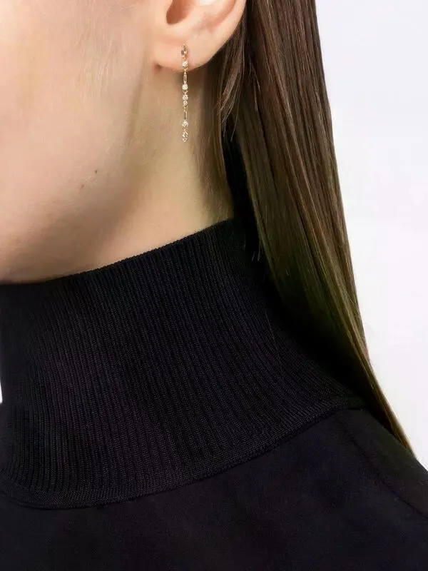 SUZANNE KALAN 18kt Yellow Thin Dangle Drop Earrings