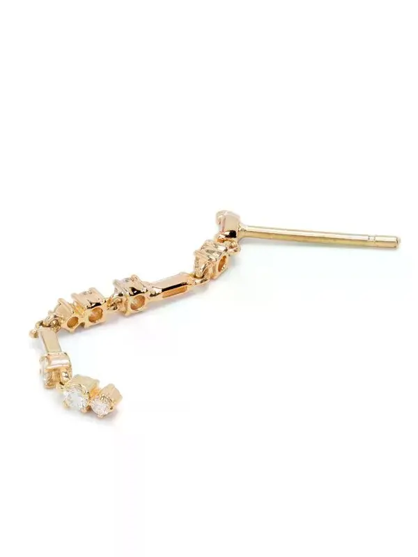 SUZANNE KALAN 18kt Yellow Thin Dangle Drop Earrings