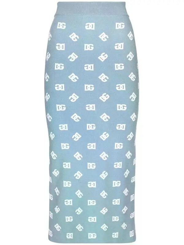 Dolce & Gabbana Logo-print Straight Skirt