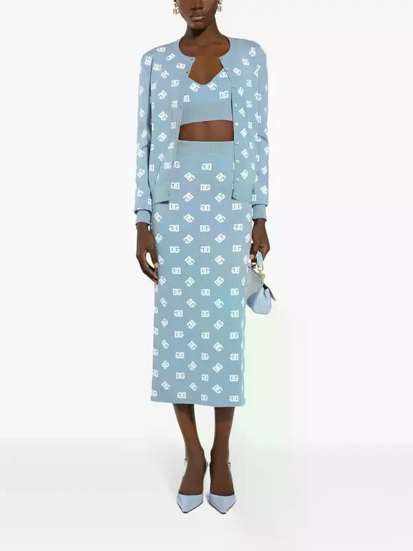 Dolce & Gabbana Logo-print Straight Skirt