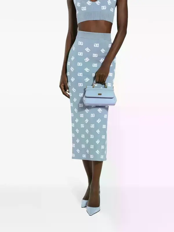 Dolce & Gabbana Logo-print Straight Skirt