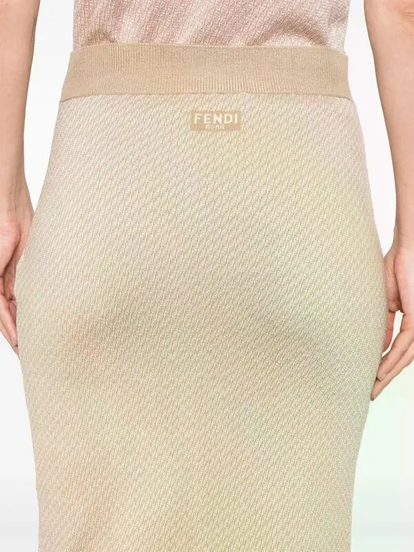 Fendi Midi Skirt - Neutrals