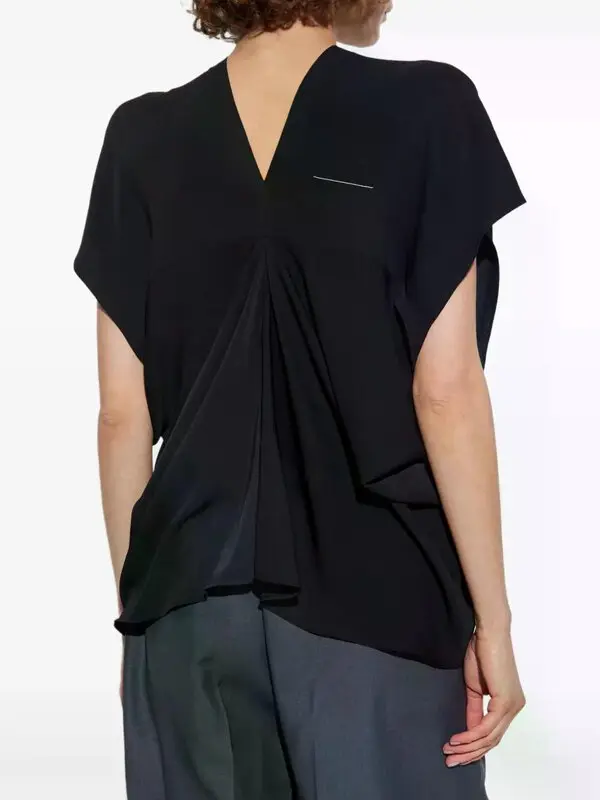 MAISON MARGIELA Draped V-neck Blouse