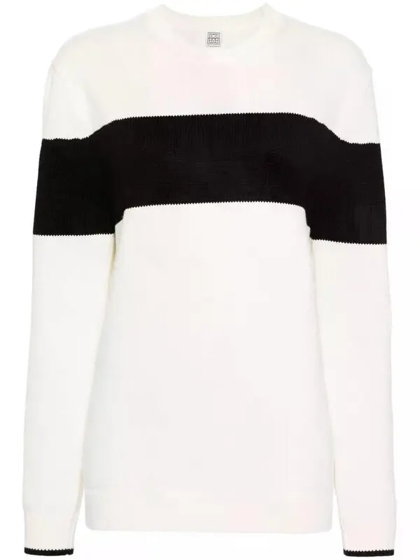 TOTEME Striped Crew-neck Jumper - Neutrals