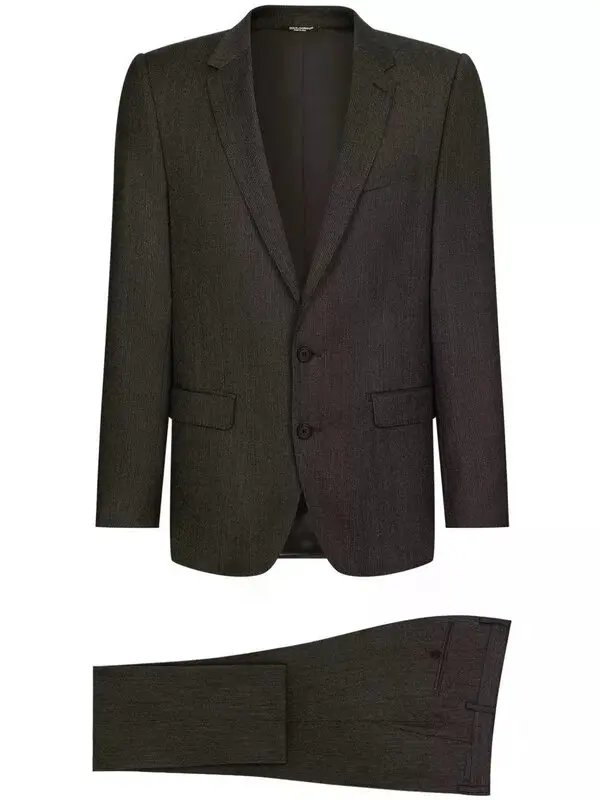 Dolce & Gabbana Peak-lapels Straight-leg Single-breasted Suit - Black