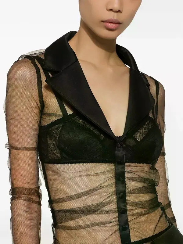 Dolce & Gabbana Tulle Panel Blazer