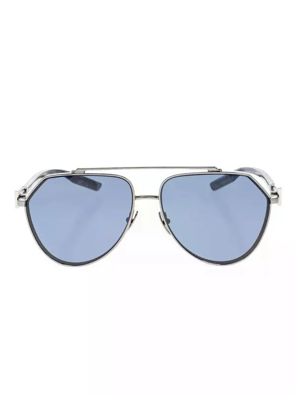 Dolce & Gabbana Logo-plaque Sunglasses - Silver