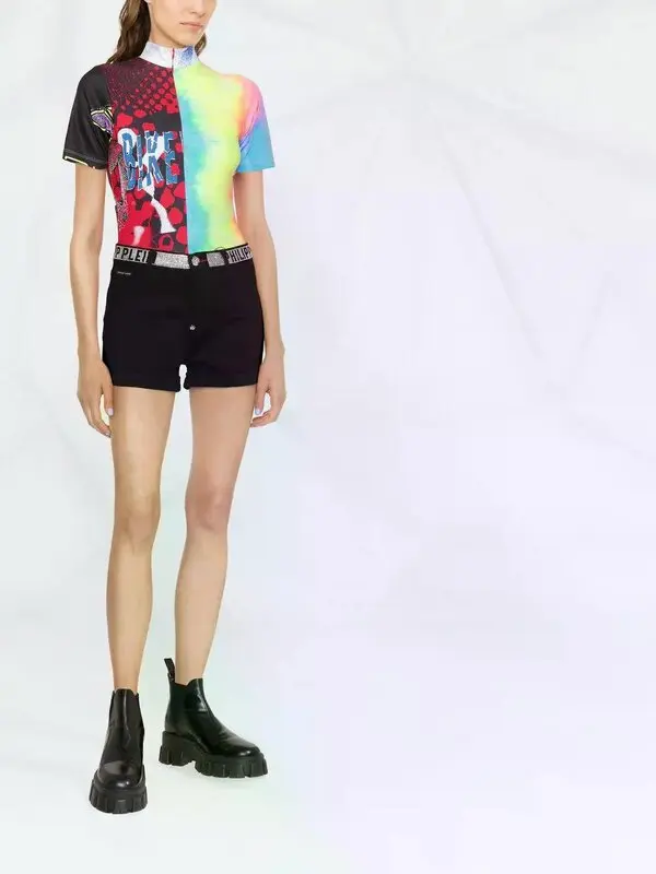 Philipp Plein Logo-embellished Denim Shorts