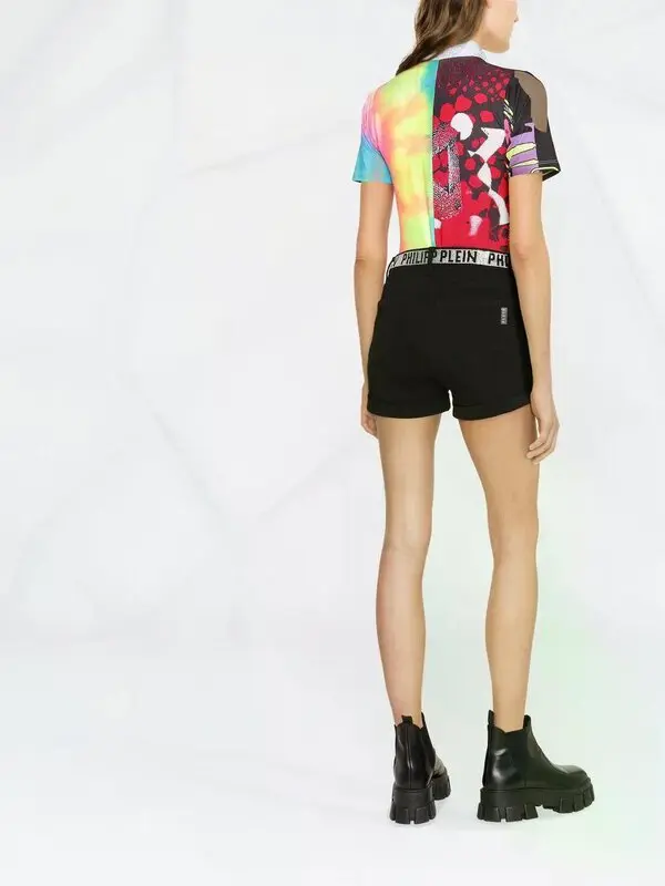 Philipp Plein Logo-embellished Denim Shorts