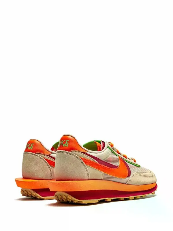 Nike X Sacai X Clot Ldwaffle Net Orange Blaze Sneakers - Neutrals