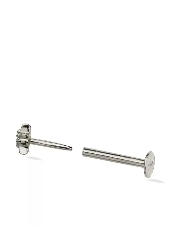 LARK & BERRY 14kt White Gold Interstellar Starburst Diamond Single Stud Earring