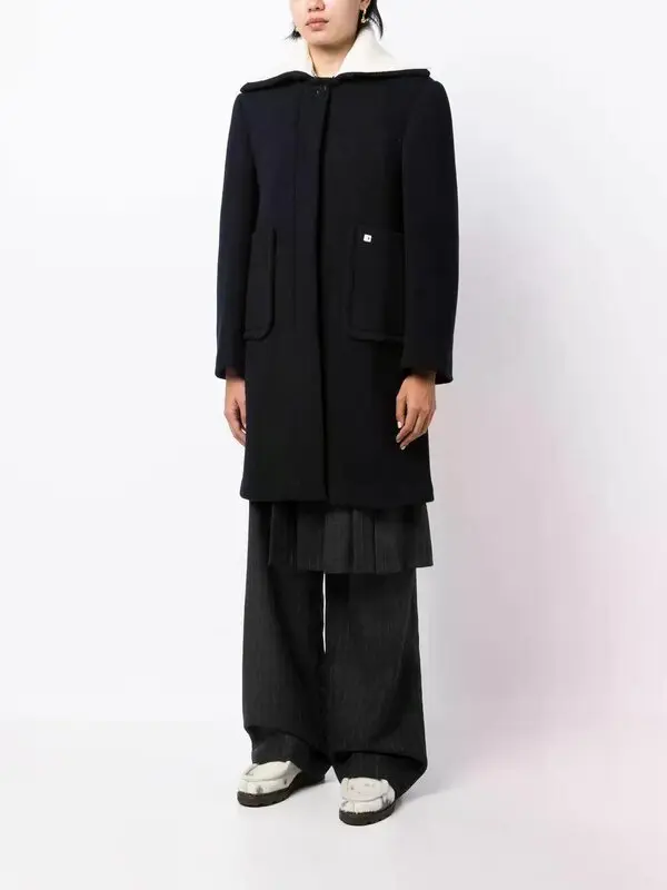 LOW CLASSIC Wide-collar Single-breasted Coat