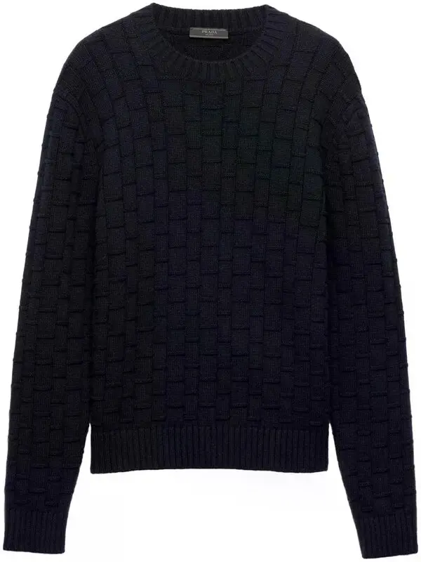 Prada Crew Neck Cashmere Blend Sweater
