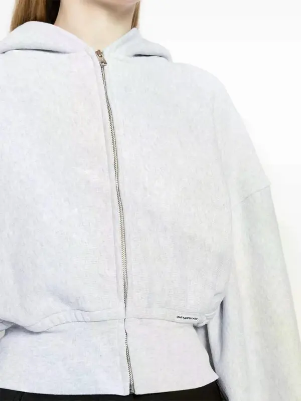 Alexander Wang Zip-up Cropped Hoodie
