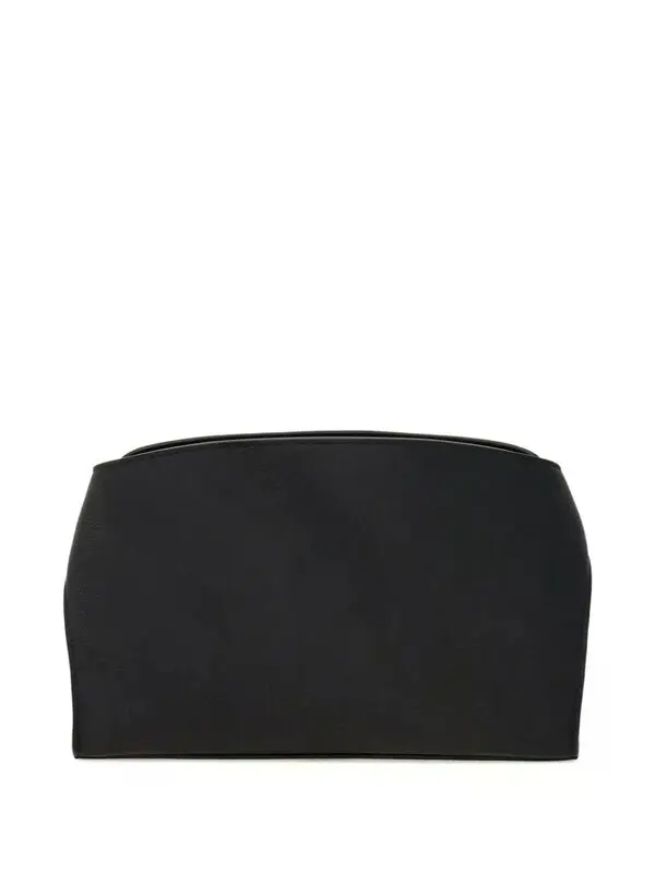 FERRAGAMO Hammered Calfskin Leather Hug Messenger Bag - Black