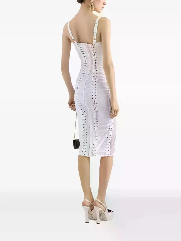 Dolce & Gabbana Panelled Midi Dress - White