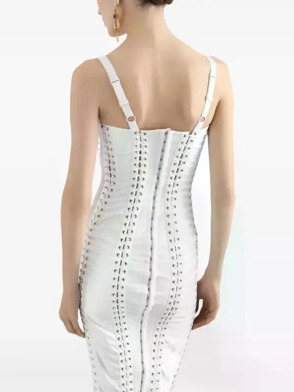 Dolce & Gabbana Panelled Midi Dress - White