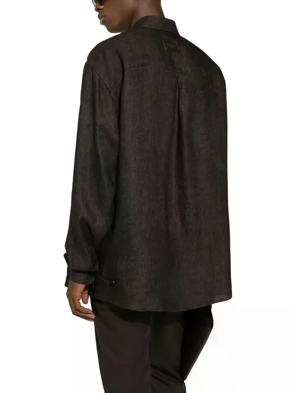 Dolce & Gabbana Flap-pocket Linen Shirt