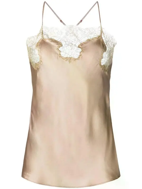 GILDA & PEARL Gina Silk Camisole Top - Neutrals