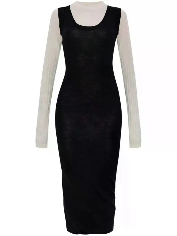 Marni Ribbed Knit Wool Dress