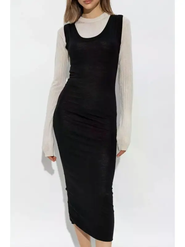 Marni Ribbed Knit Wool Dress