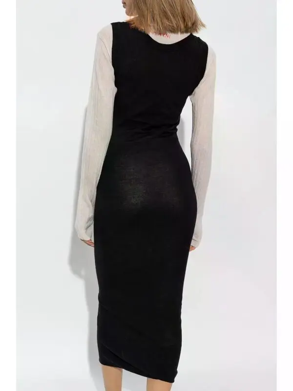 Marni Ribbed Knit Wool Dress