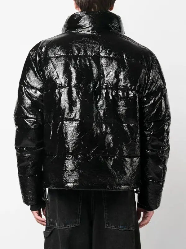 COURREGES Logo-patch Vinyl Puffer Jacket