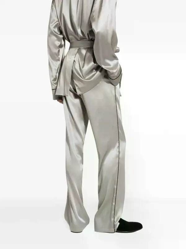 Dolce & Gabbana Drawstring Silk Trousers