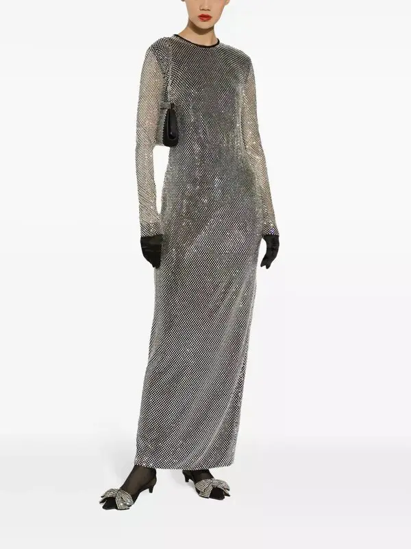 Dolce & Gabbana Crystal-embellished Dress - Silver