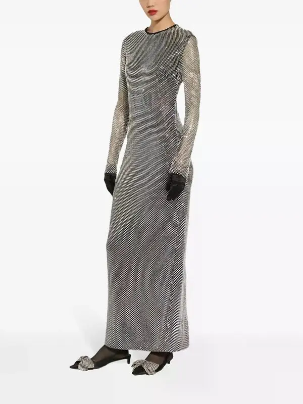 Dolce & Gabbana Crystal-embellished Dress - Silver