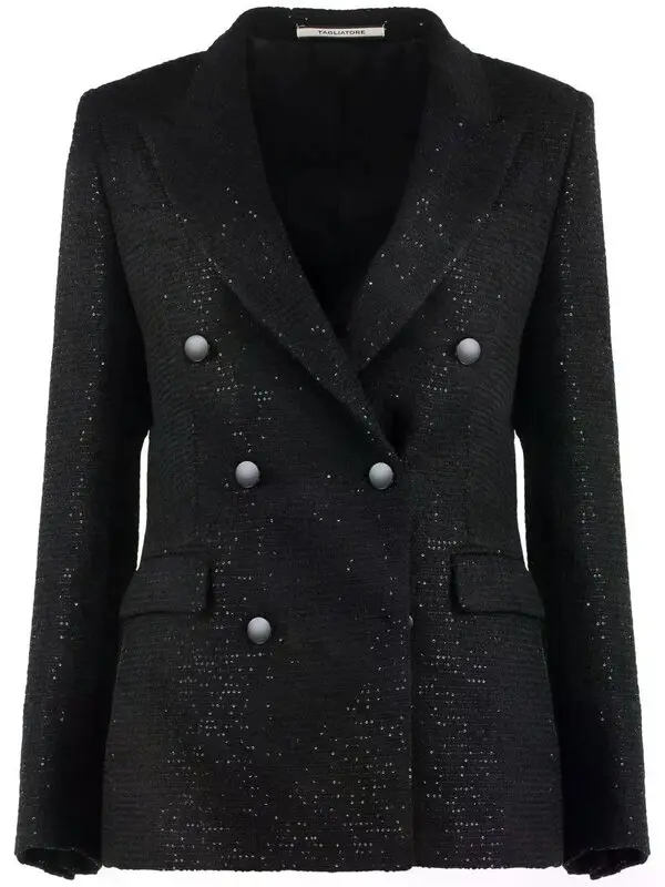 Tagliatore Sequined Double-breasted Blazer