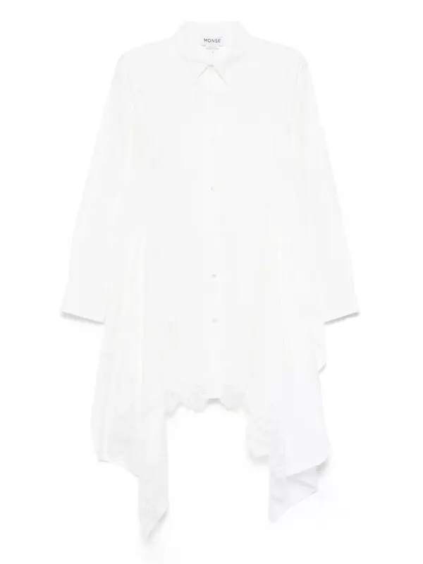 Monse Lace Shirt Dress - Neutrals