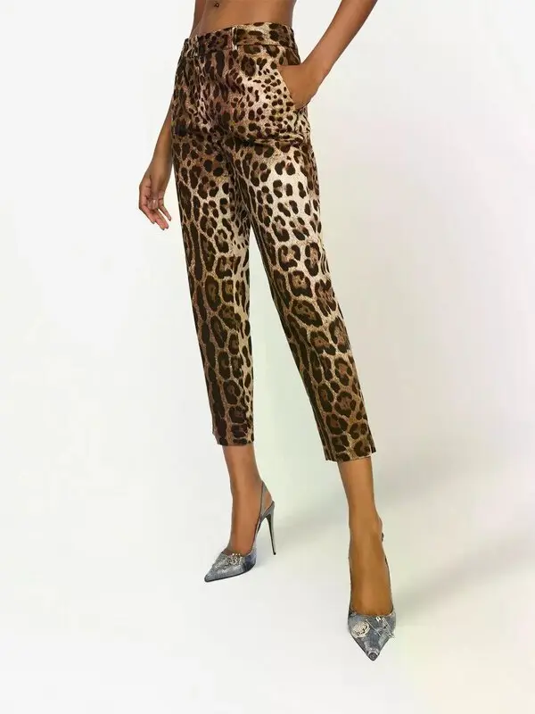 Dolce & Gabbana Leopard-print Tailored Trousers