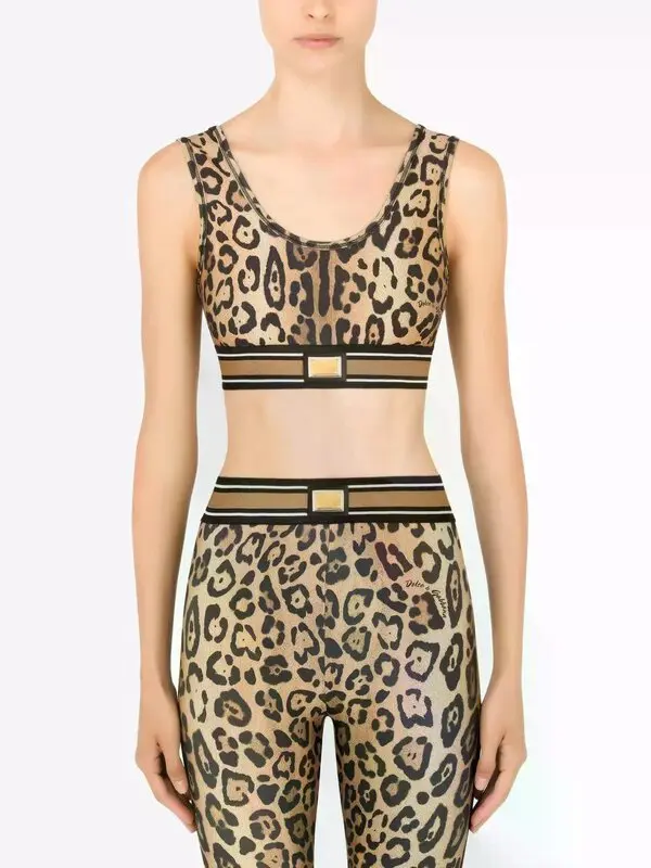 Dolce & Gabbana Leopard-print Crop Top