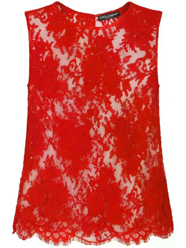 Dolce & Gabbana Chantilly-lace Sleeveless Top