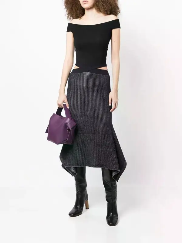 3.1 Phillip Lim Ribbed-knit Asymmetric Skirt