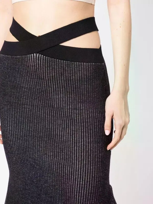 3.1 Phillip Lim Ribbed-knit Asymmetric Skirt