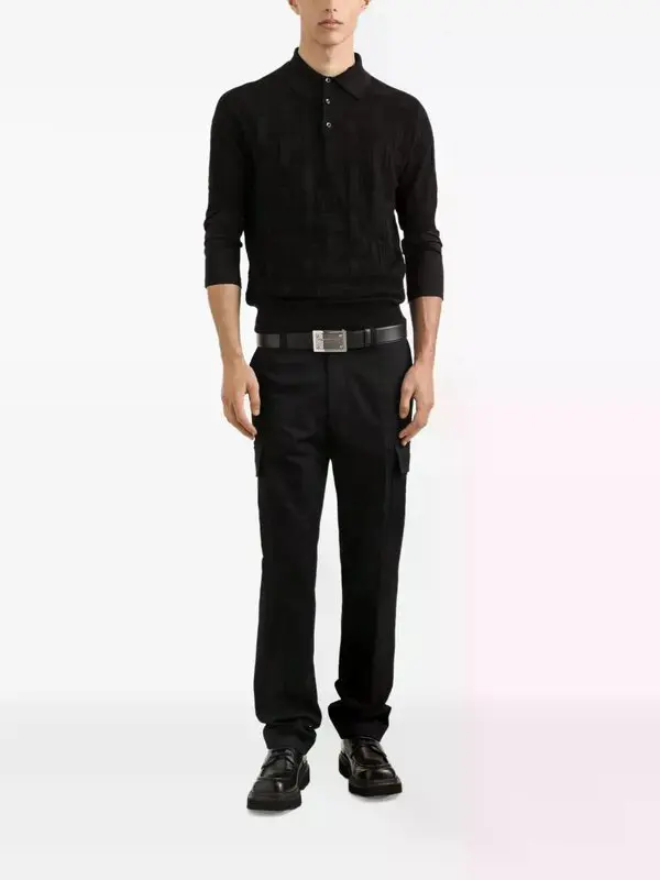 Dolce & Gabbana Serafino Button-neck T-shirt