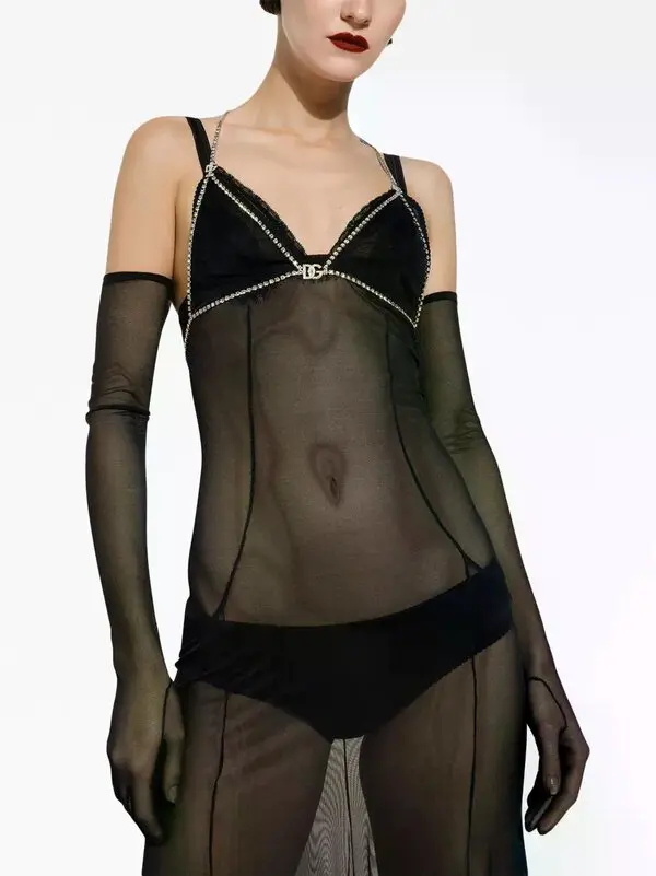 Dolce & Gabbana Semi-sheer Open-back Nightdress