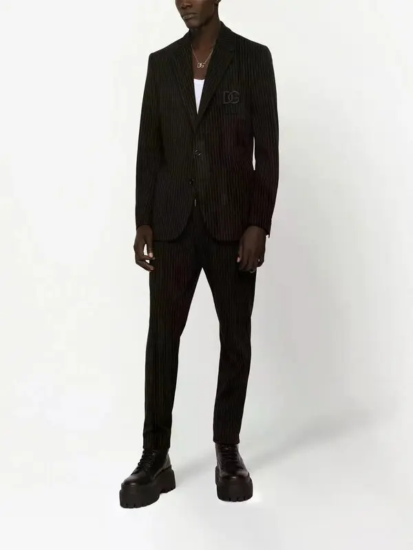 Dolce & Gabbana Portofino Pinstripe Blazer - Black