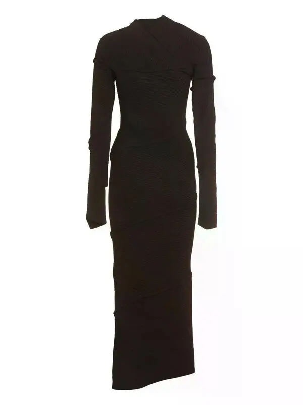 Balenciaga Spiral Ribbed-knit Maxi Dress