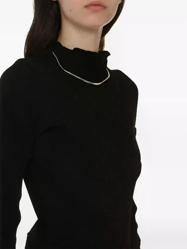 Balenciaga Spiral Ribbed-knit Maxi Dress